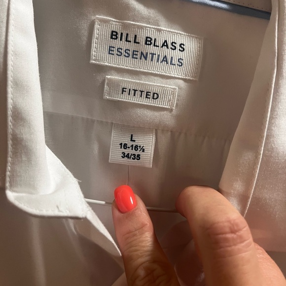 bill blass | Shirts | Bill Blass White Fitted Dress Shirt | Poshmark